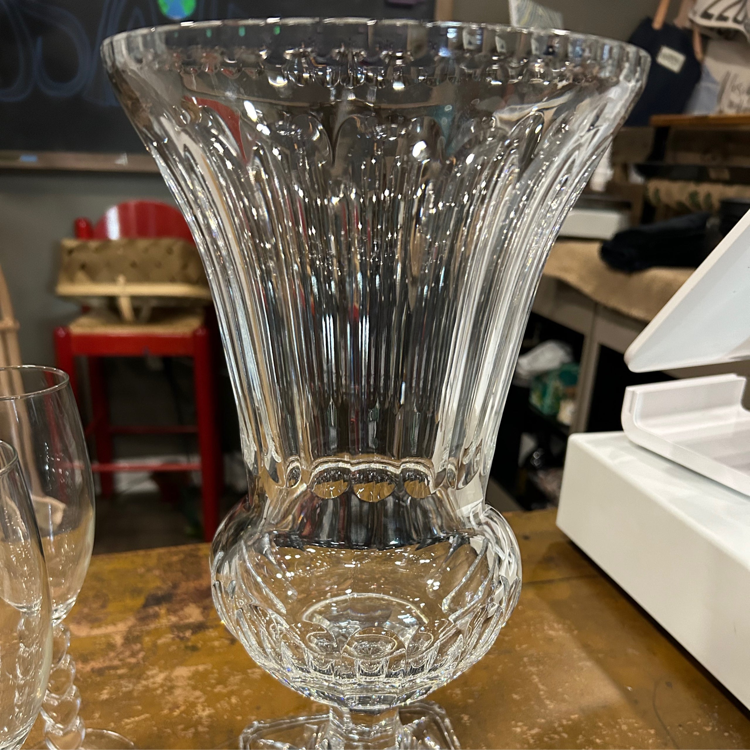 Large Crystal Vase | Virginia Mercantile